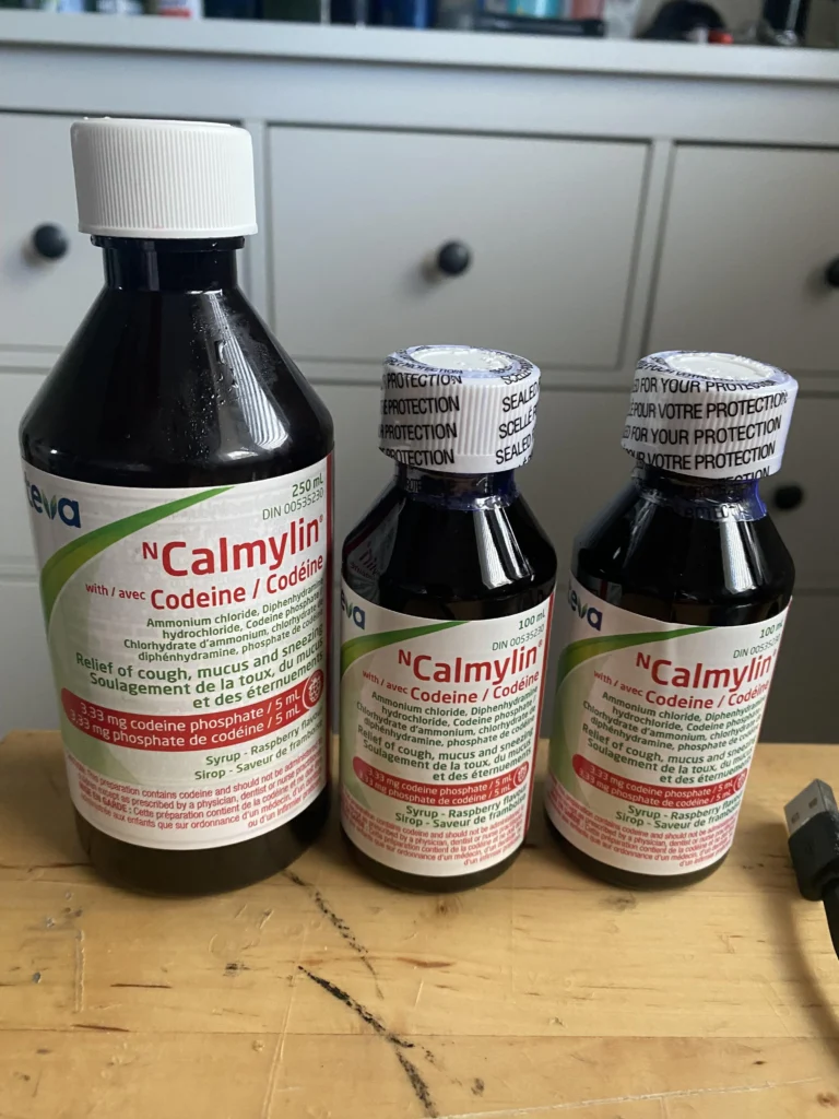 Calmylin Codéine sirop en vente à Montréal